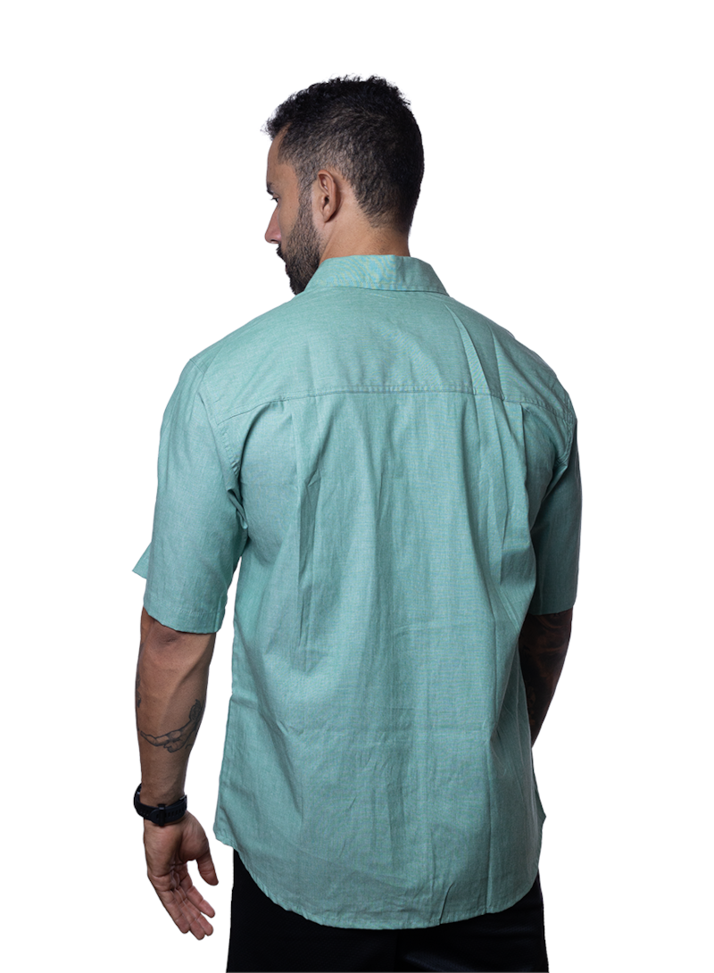 Camisa Social Unioffice Manga Curta Verde - Camisas Sociais - Fardas ...